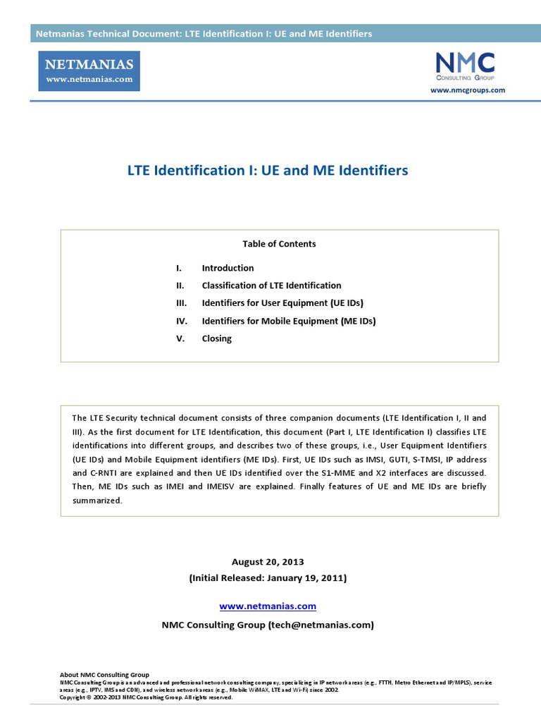 Netmanias.2013.08.20-LTE Identification I-UE and ME Identifiers (En ...