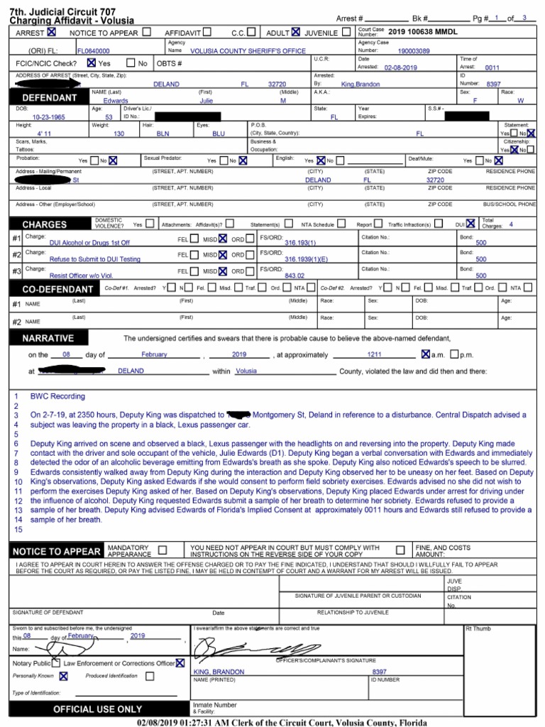 Julie Edwards Affidavit | PDF