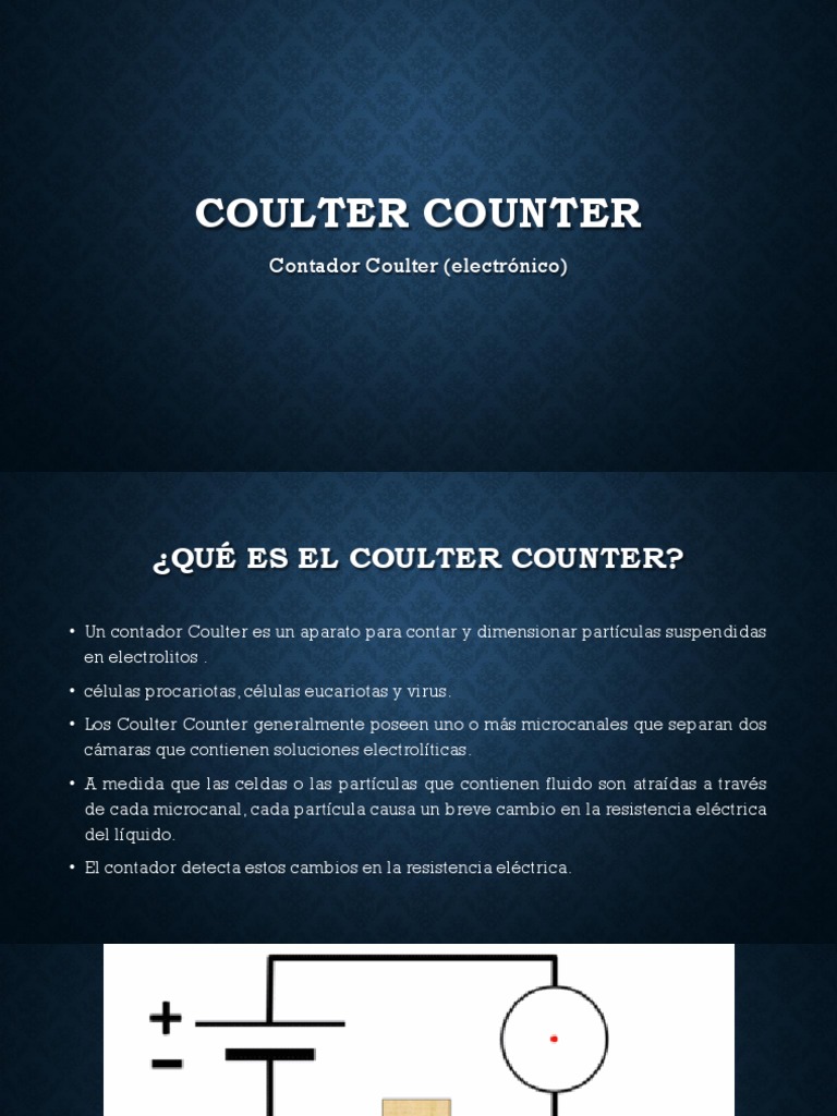 Contador Coulter: Principios y Aplicaciones | PDF | Biología Celular ...