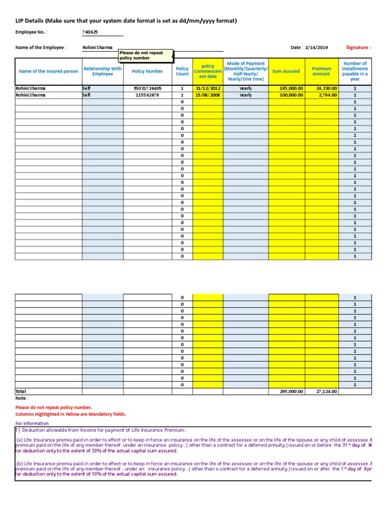 LIC Worksheet | PDF | Life Insurance | Insurance