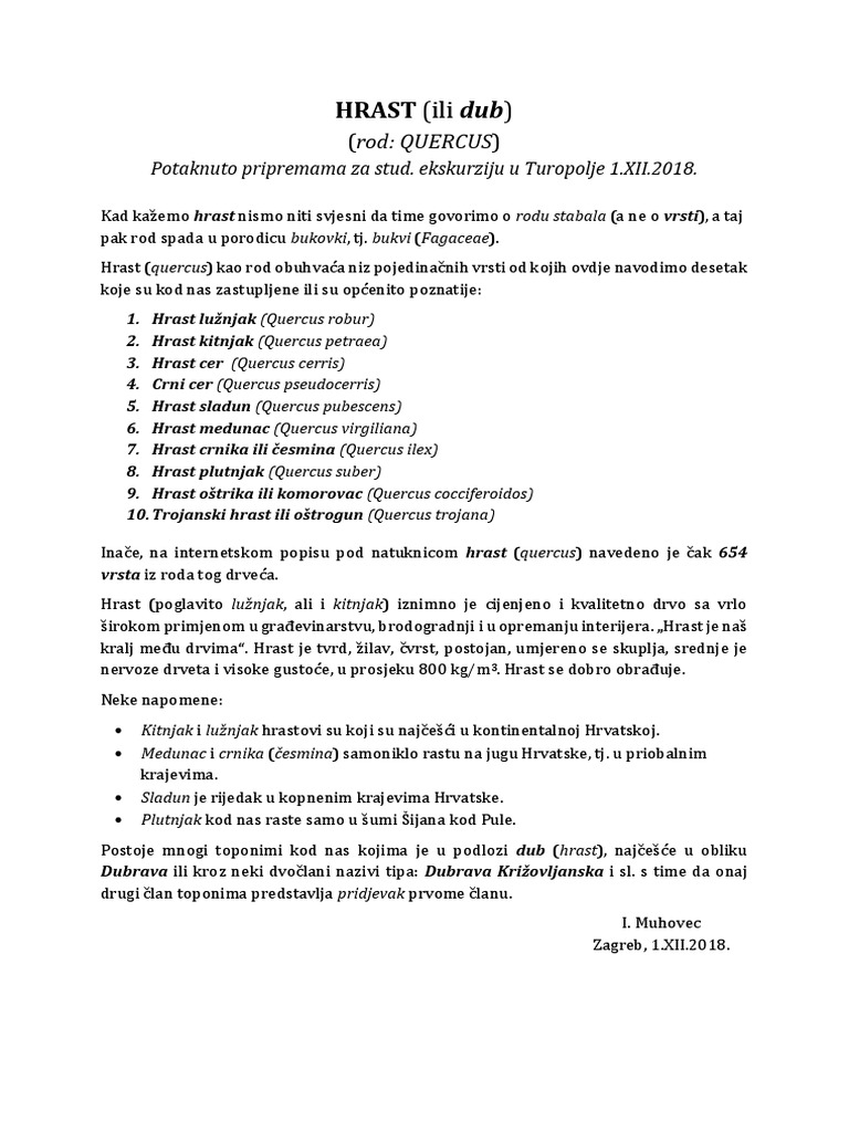 Hrast | PDF