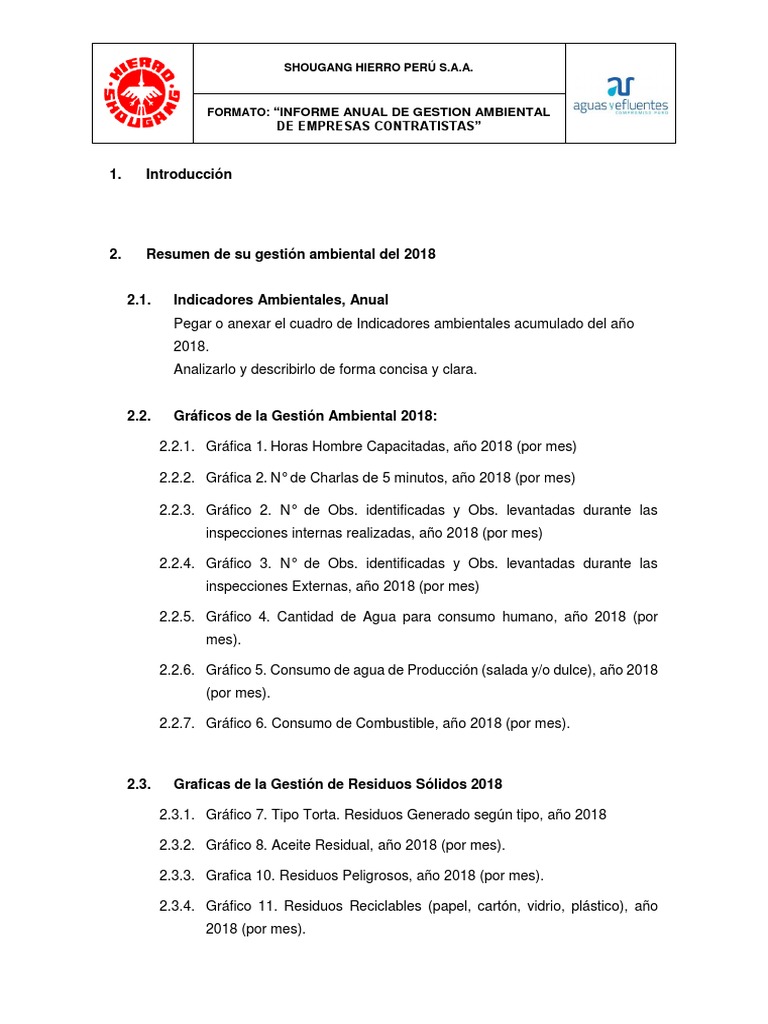 Informe Anual de Medio Ambiente 2018..... | PDF