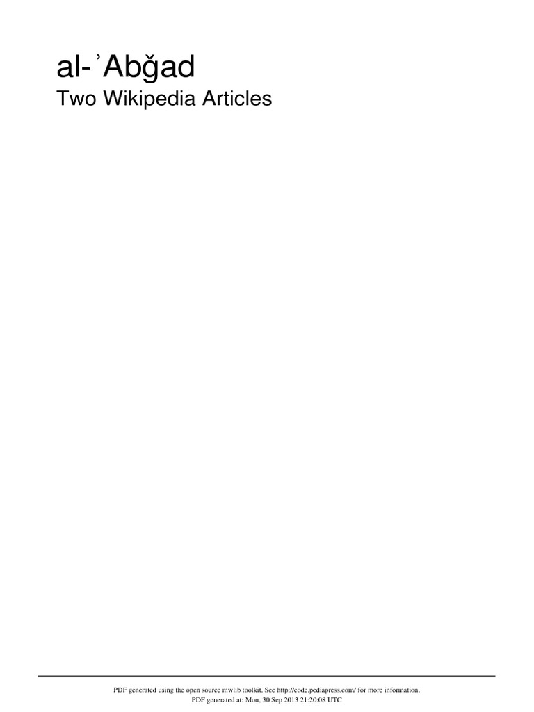 Abjad | PDF | Notation | Languages Of Asia