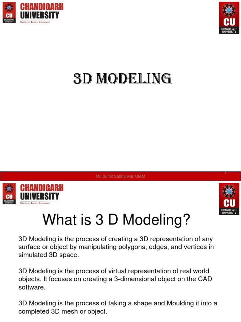 3D Modeling | PDF | 3 D Modeling | 3 D Printing