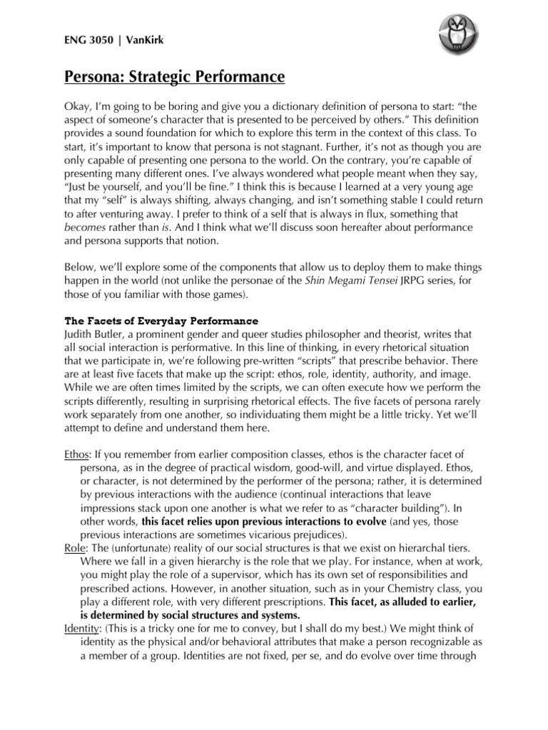 Persona | PDF | Identity (Social Science) | Metaphysics Of Mind