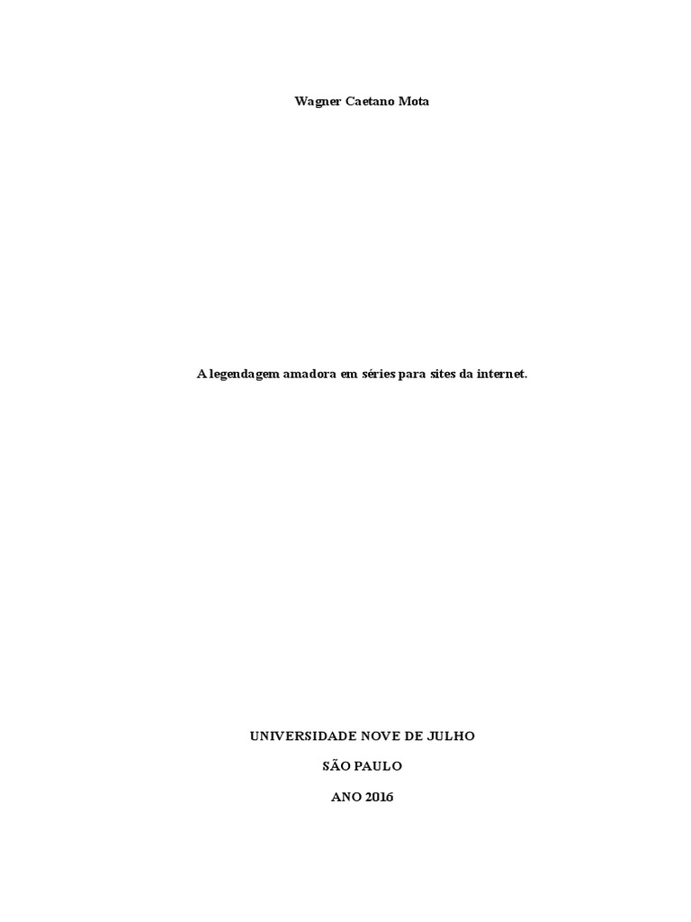 Amostra de Justificativa - Projeto TCC I | PDF | Traduções | Internet