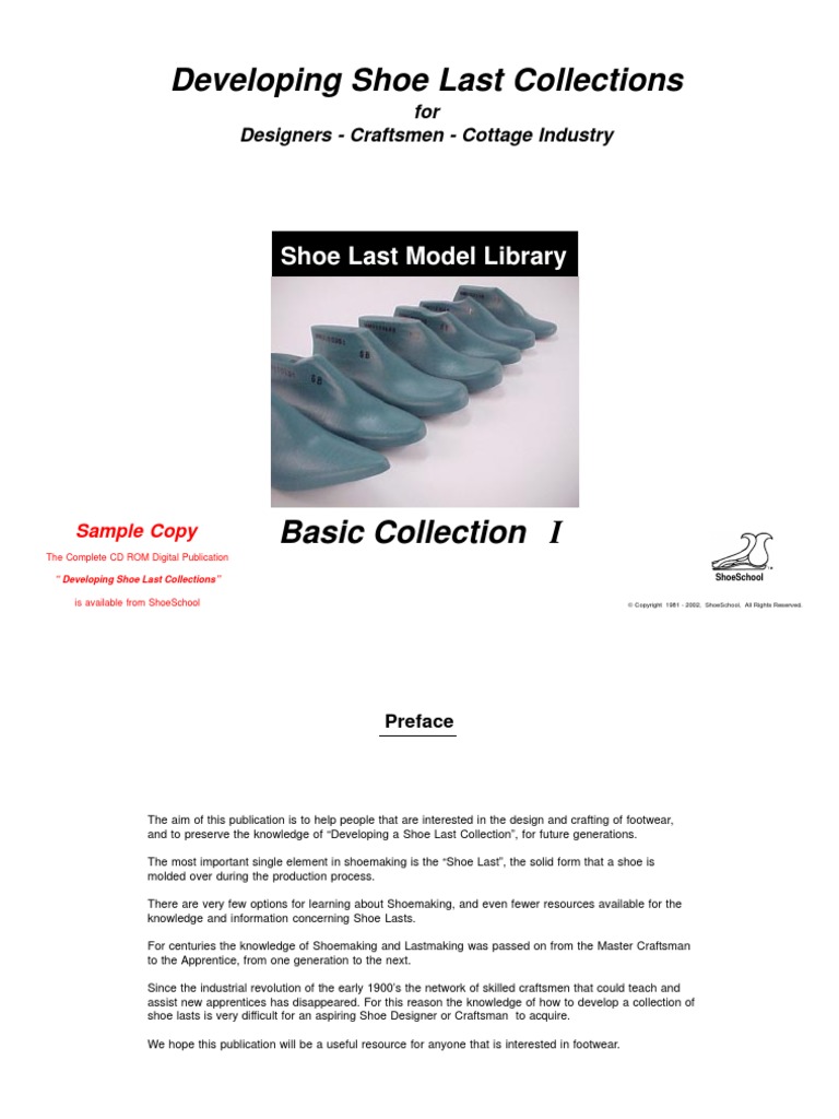 Developing Shoe Last Collections - Sample | PDF | Shoe | Footwear