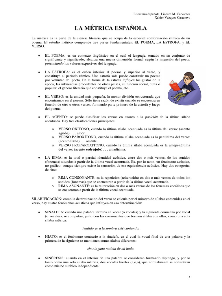 La métrica española: Un análisis de los elementos fundamentales de la ...