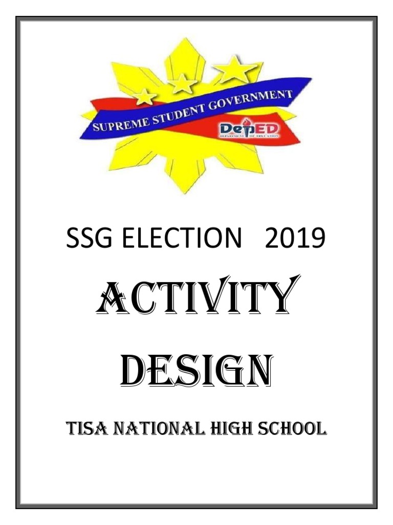 SSG Election 2019: Activity Design | PDF