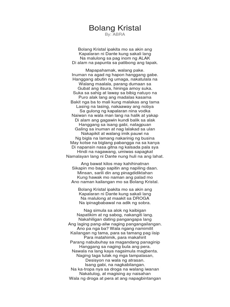 Bolang Kristal by ABRA | PDF