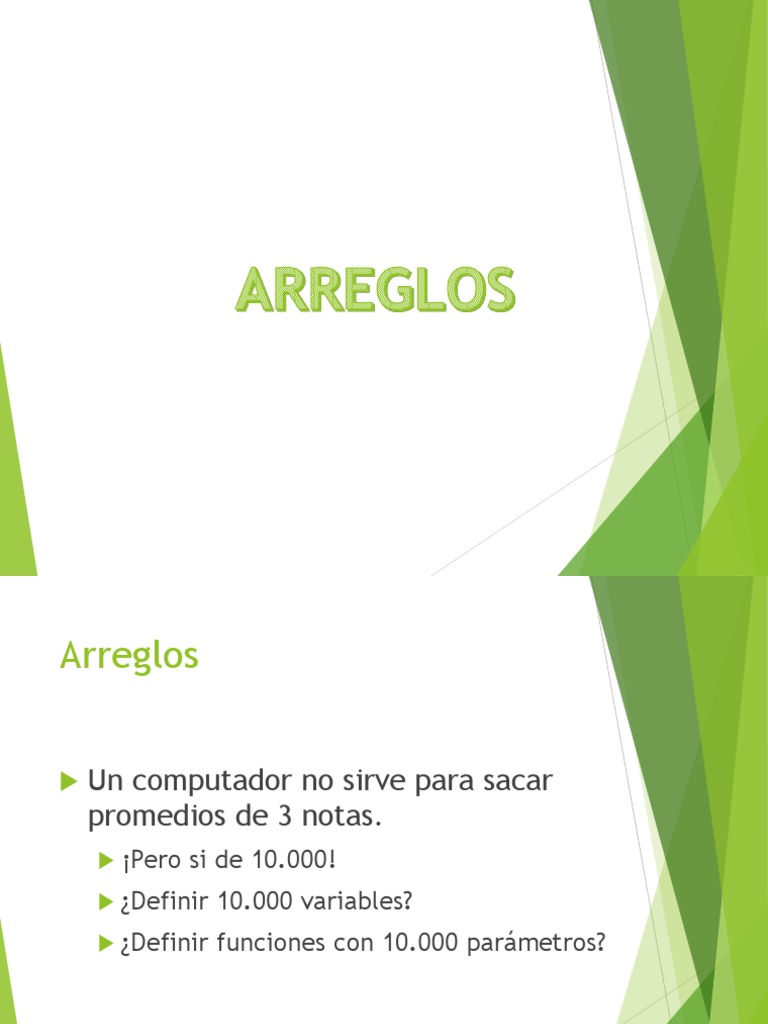ARREGLOS | PDF | Estructura de datos de matriz | Matriz (Matemáticas)