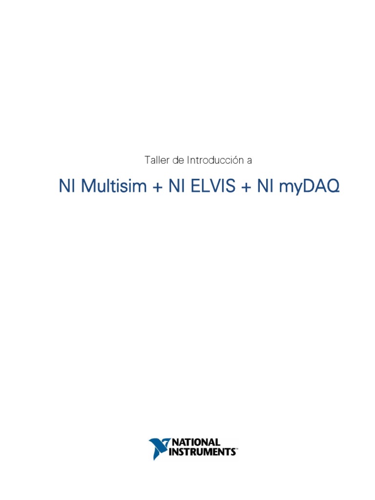 Apuntes NI Multisim + NI ELVIS + NI myDAQ Hands-On Seminar - ESA | PDF ...