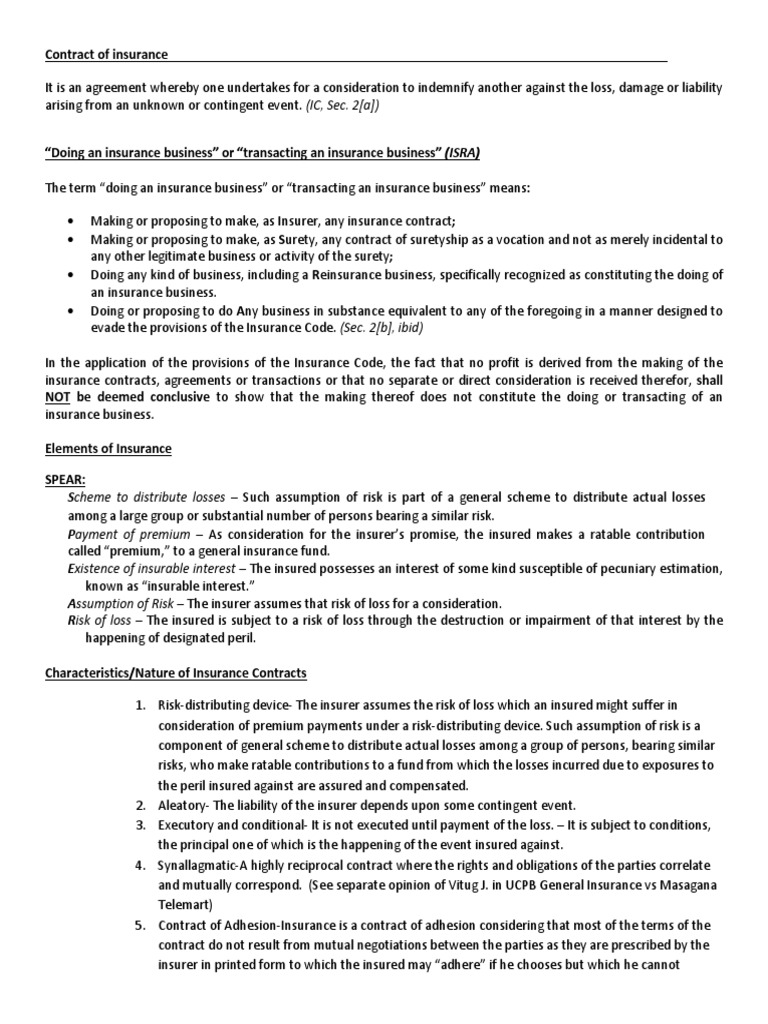 Insurance Reviewer | PDF | Insurance Policy | Insurance