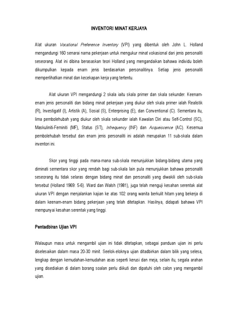 Interpretasi VPI | PDF