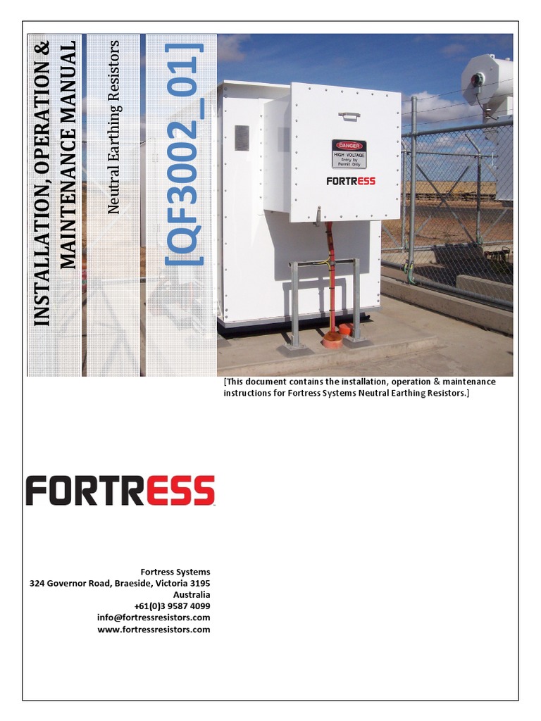 This Document Contains The Installation, Operation & Maintenance ...