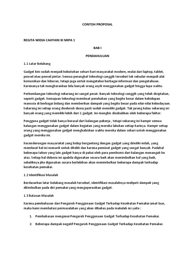 Contoh Proposal | PDF
