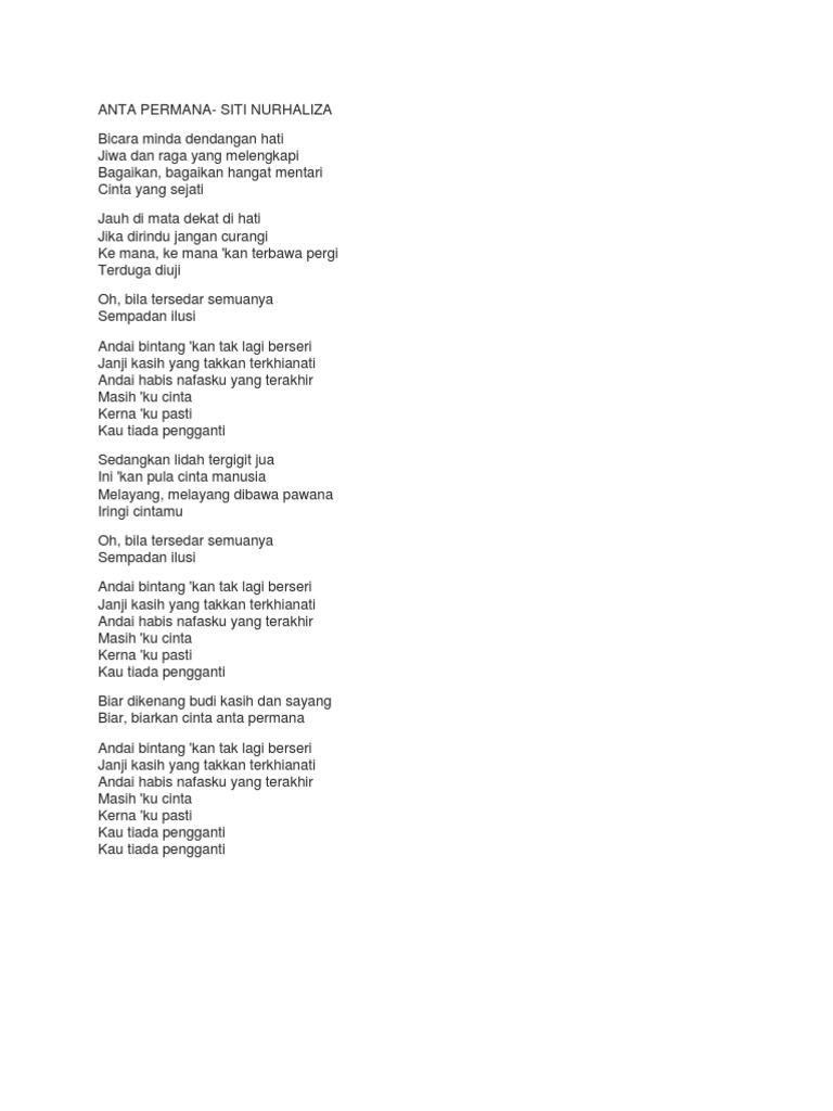 Anta Permana-Siti Nurhaliza | PDF