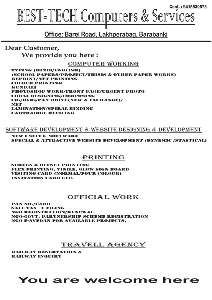 Comprehensive Printing & IT Services | PDF | Computers