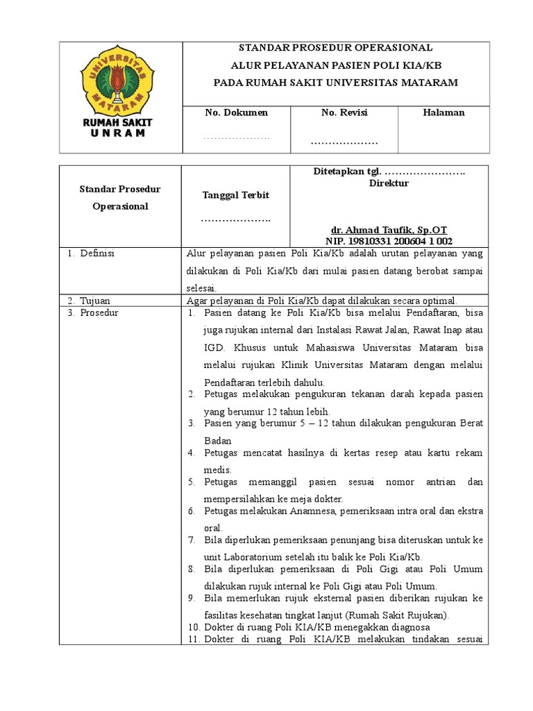 Sop Alur Pelayanan Poli | PDF | Kesehatan Holistik | Teknologi & Rekayasa