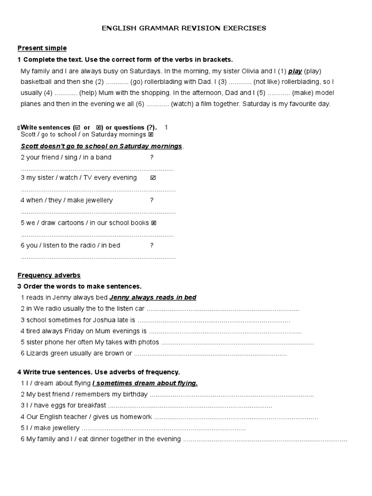 English Form 1 | PDF | English Grammar