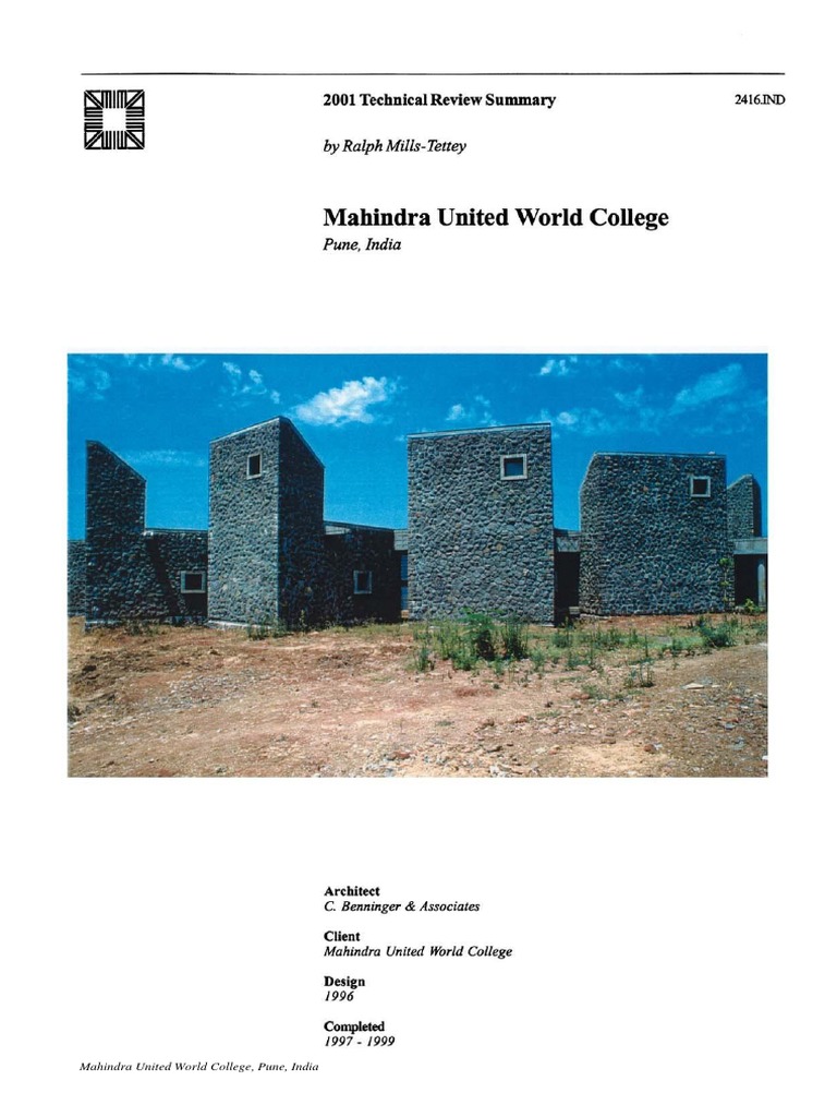 Mahindra United World College, Pune, India | PDF