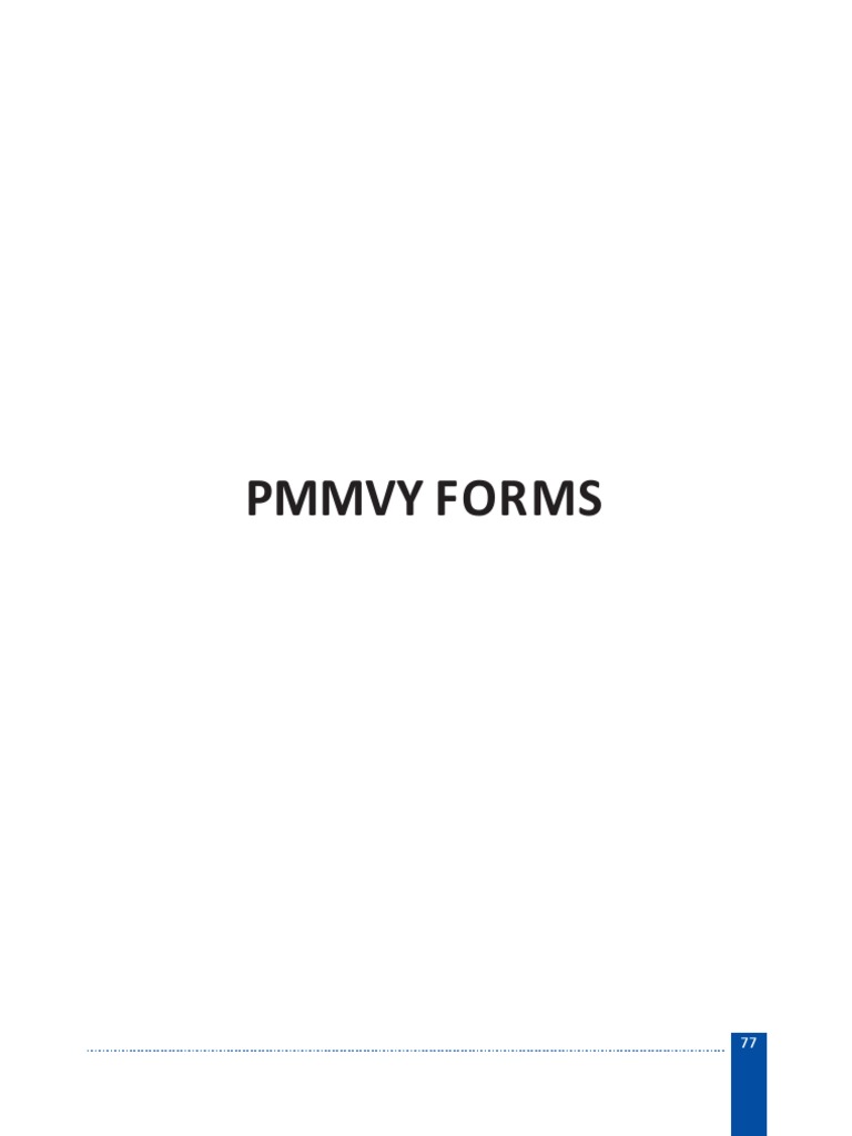 Pmmvy Application Forms | PDF | Technology & Engineering