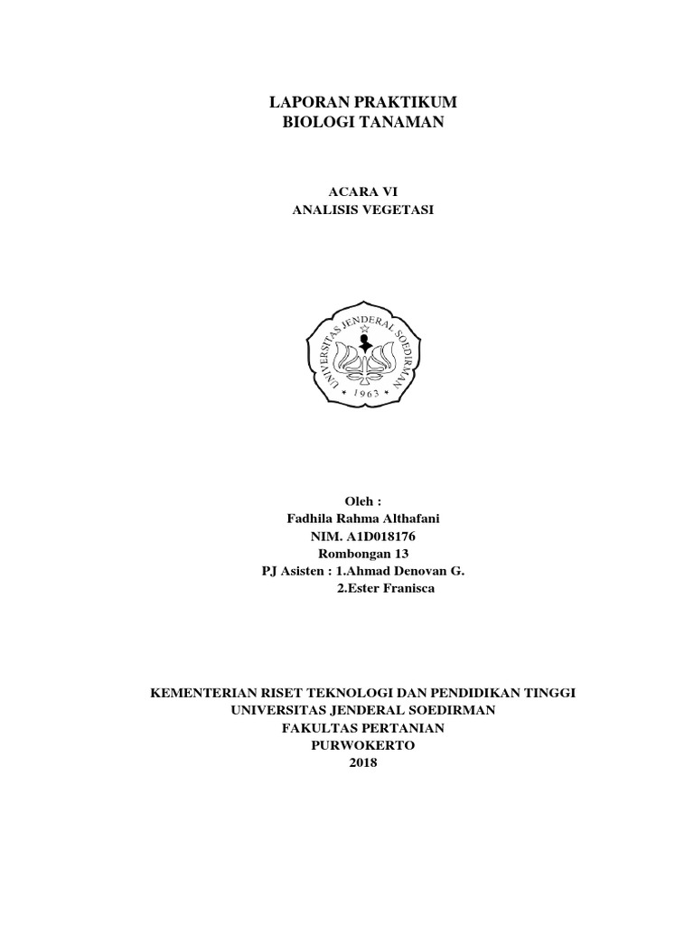 LAPORAN PRAKTIKUM Acara 6 Biotan | PDF