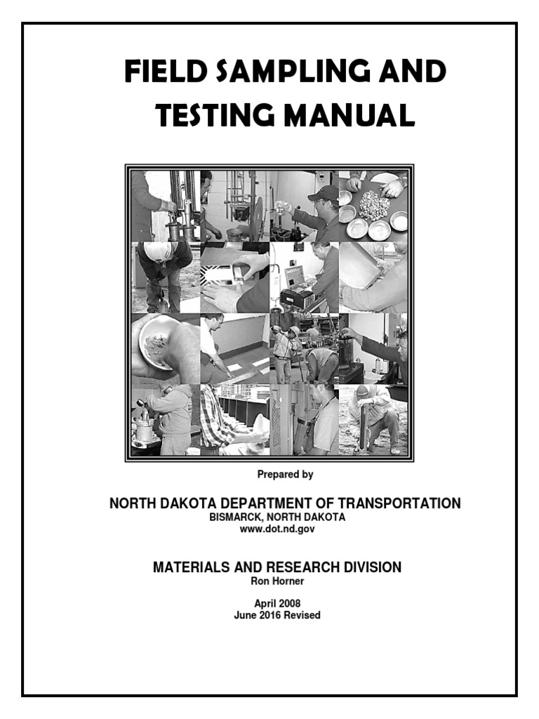 Field Sampling and Testing Manual: North Dakota Department of ...