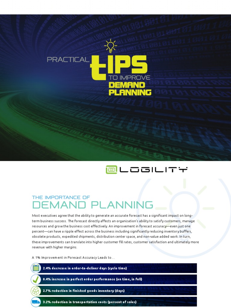 Logility Demand Planning Tips Ebook | PDF | Forecasting | Inventory