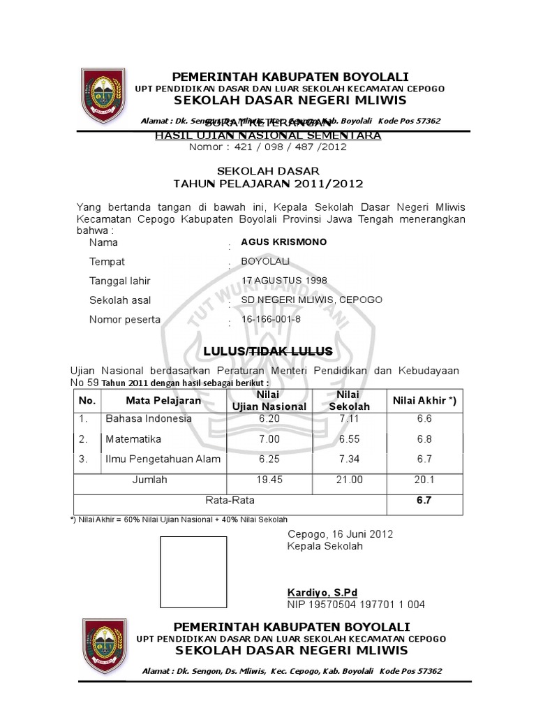 Contoh SKHU | PDF