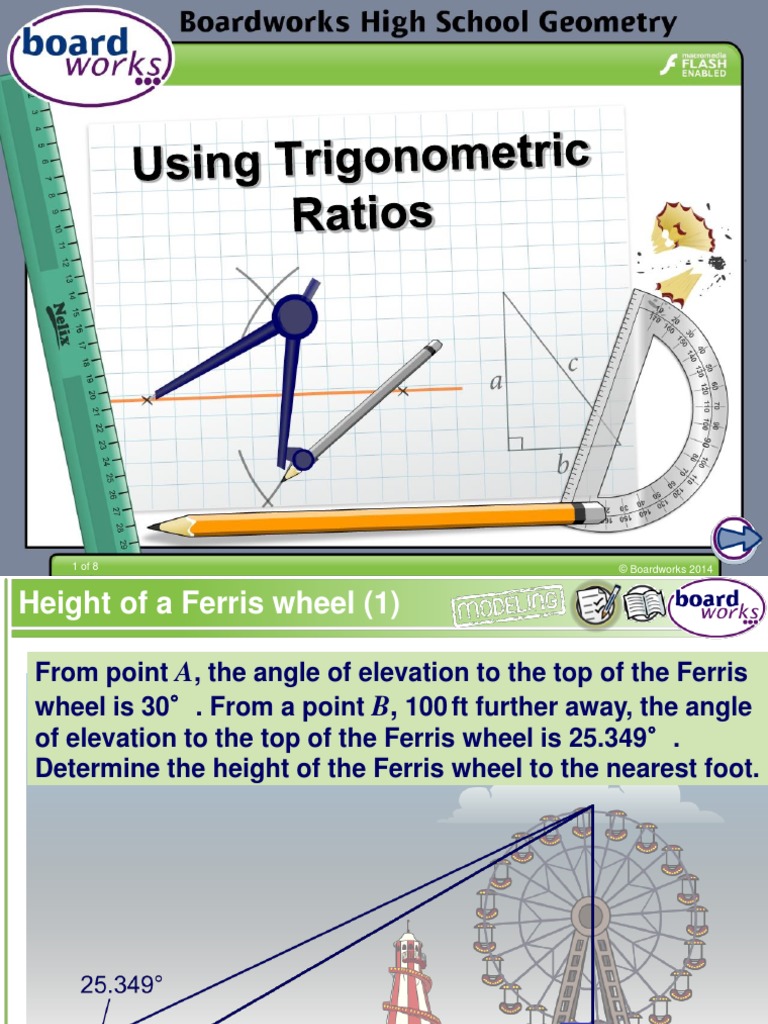 Boardworks Using Trigonometric Ratios | PDF