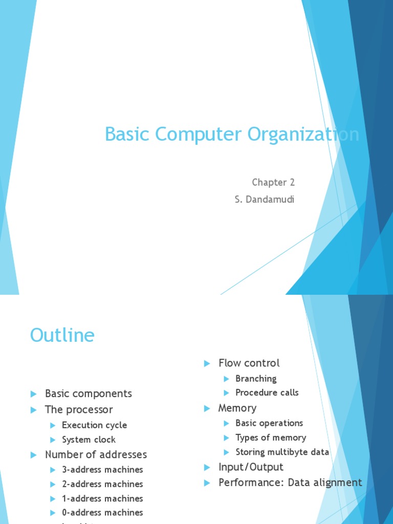 Basic Computer Organization: S. Dandamudi | PDF | Input/Output | Random ...