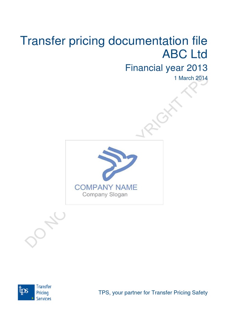 Transfer Pricing Documentation File Template | PDF | Government ...