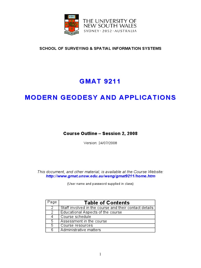 Modern Geodesy and Applications | PDF | Geodesy | Test (Assessment)