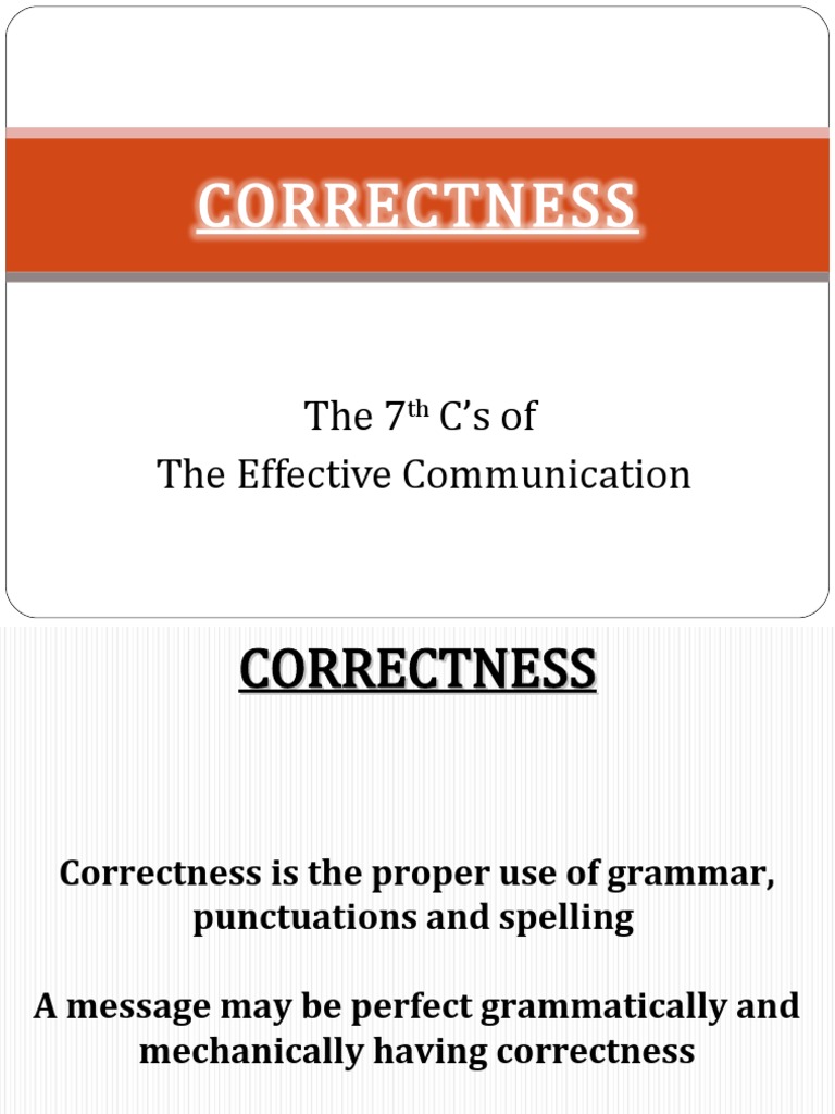 Mastering Correctness in Communication | PDF