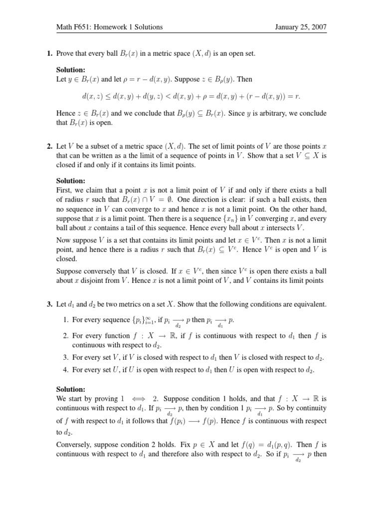 Latex Sample | PDF | Metric Space | General Topology