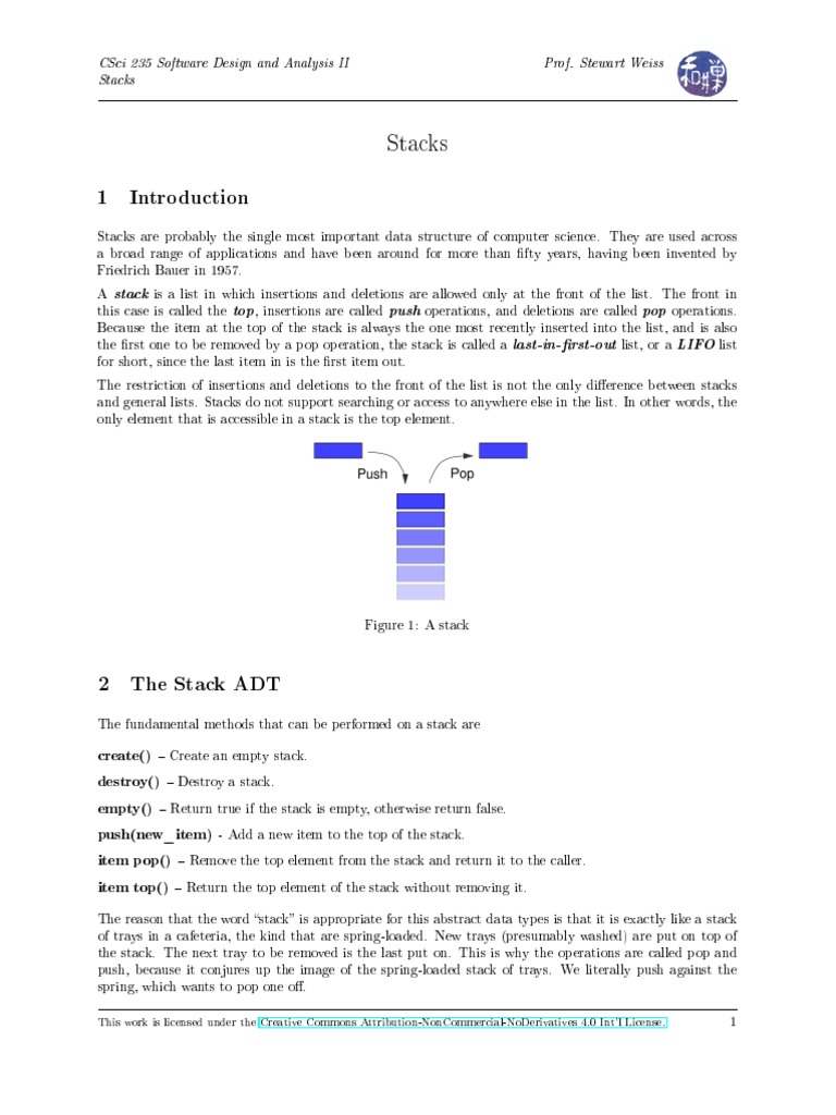 Stacks: This Work Is Licensed Under The Creative Commons Attribution ...