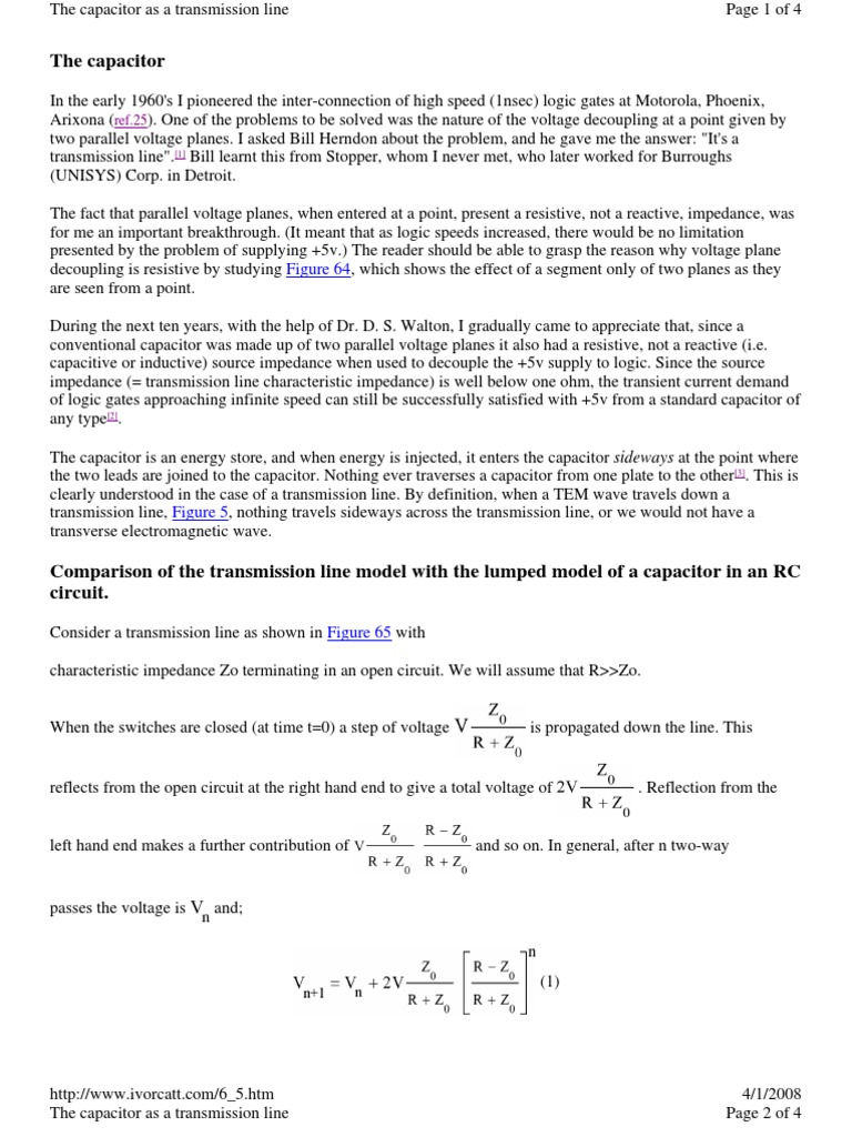 Capacitor | PDF | Transmission Line | Capacitor