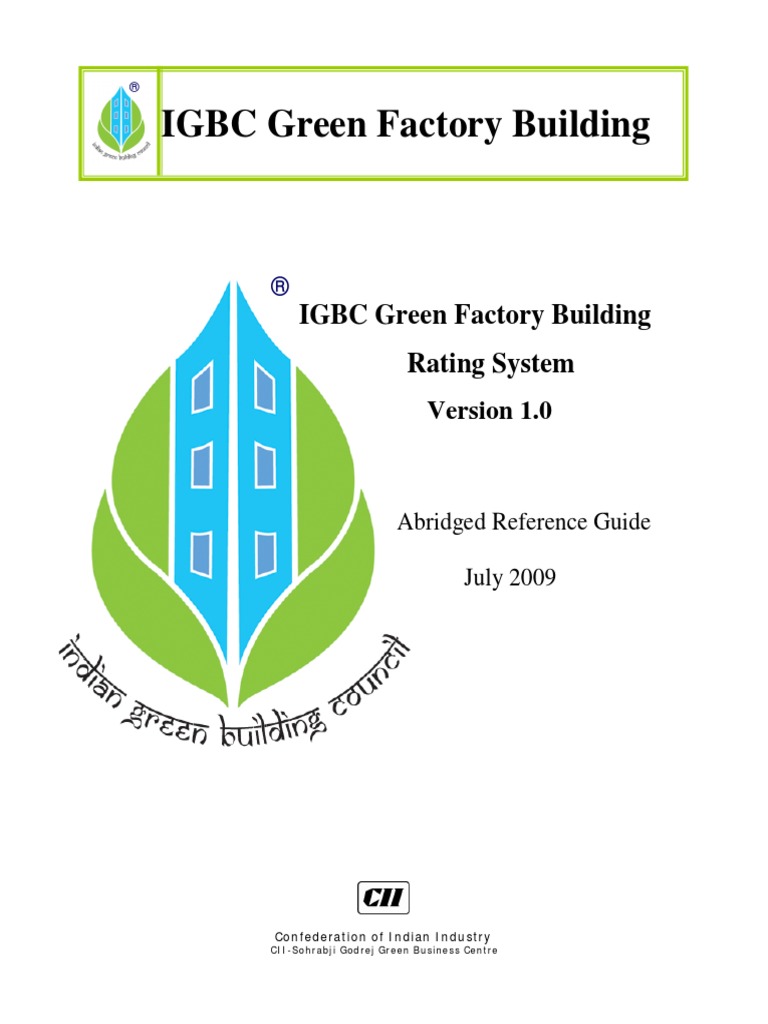 IGBC Green Factory Buildings - Abridged Reference Guide (Pilot Version) PDF | PDF