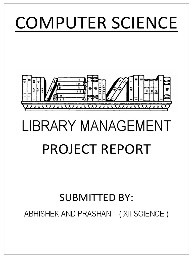 Computer Science: Library Management Project Report | PDF | C++ | Programming Language