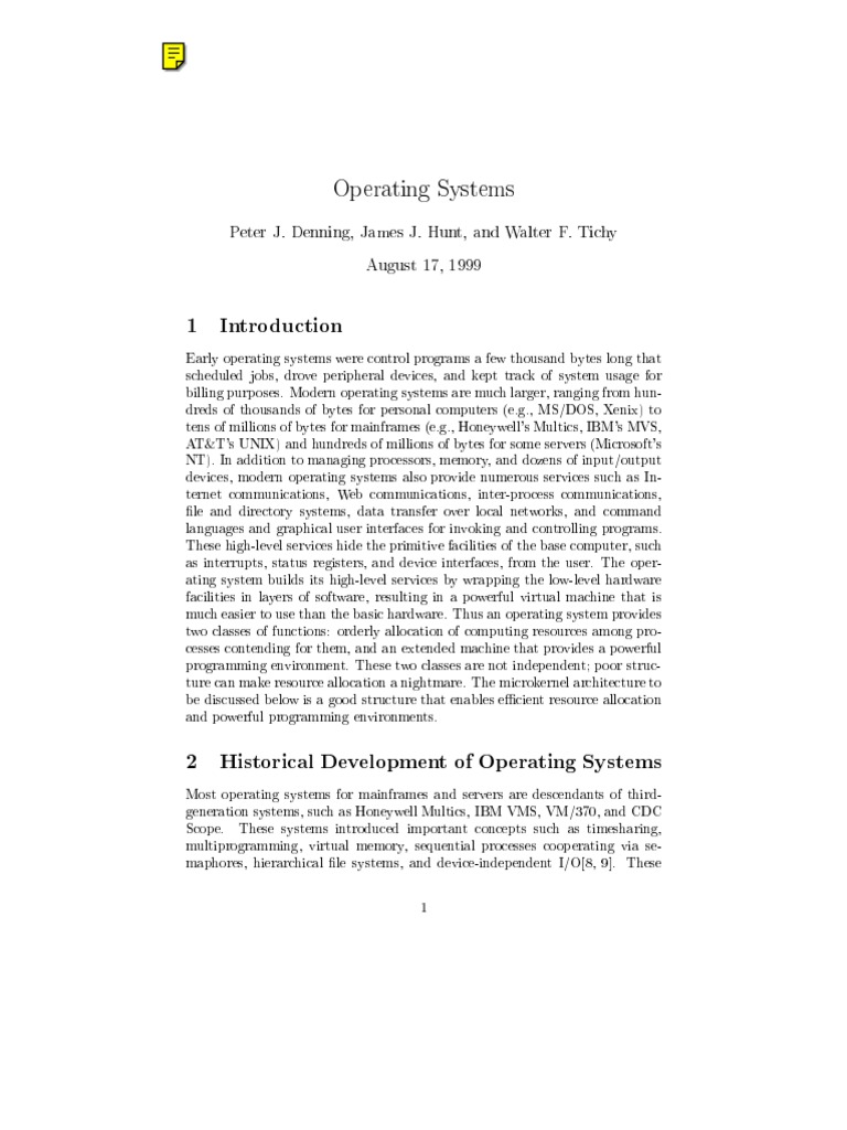Evolution of Operating Systems | PDF | Kernel (Operating System ...