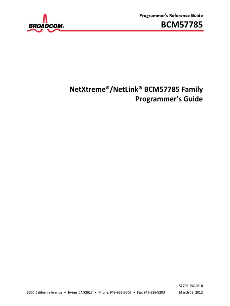 BCM57785 | PDF | Physical Layer Protocols | Electronics