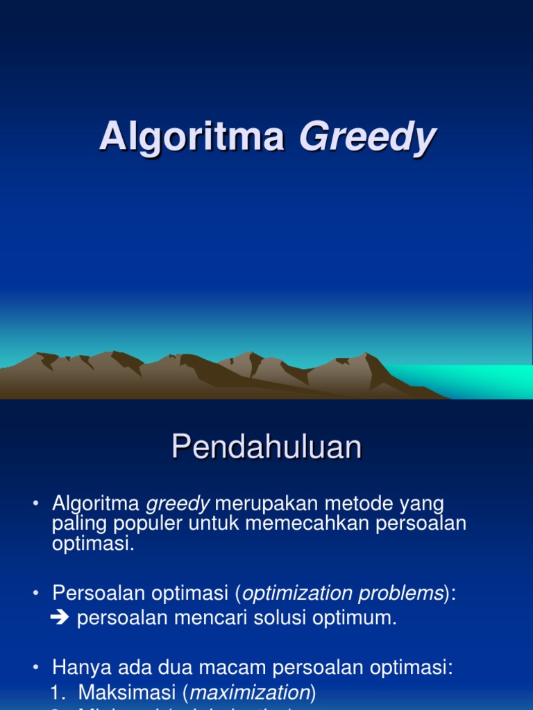 Algoritma Greedy | PDF