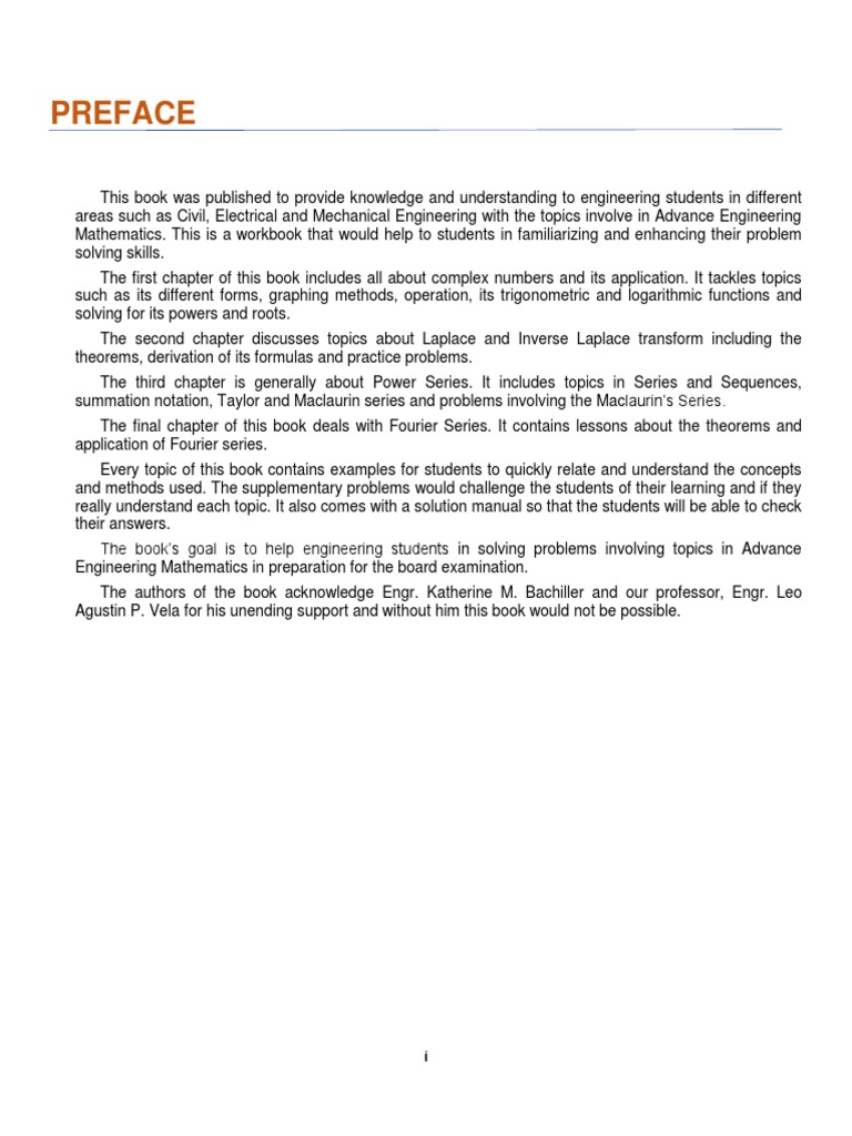 Advance Engineering Mathematics Workbook | PDF | Complex Number ...