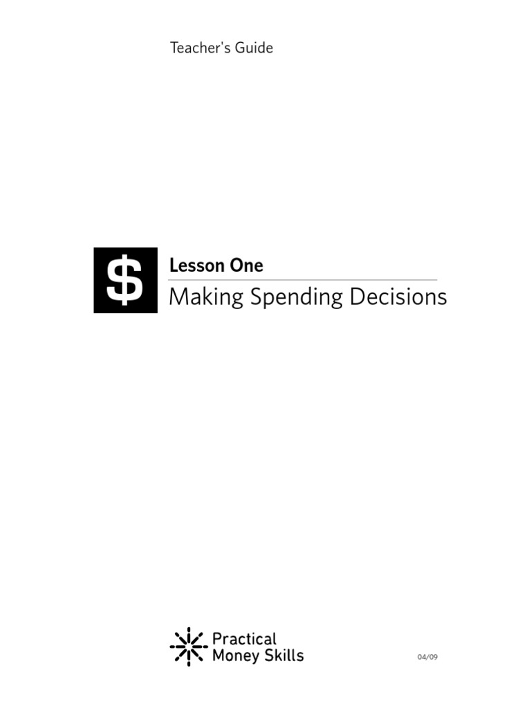 Making Spending Decisions Guide | PDF | Decision Making | Behavior ...