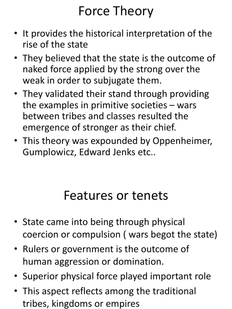 Force Theory | Politics