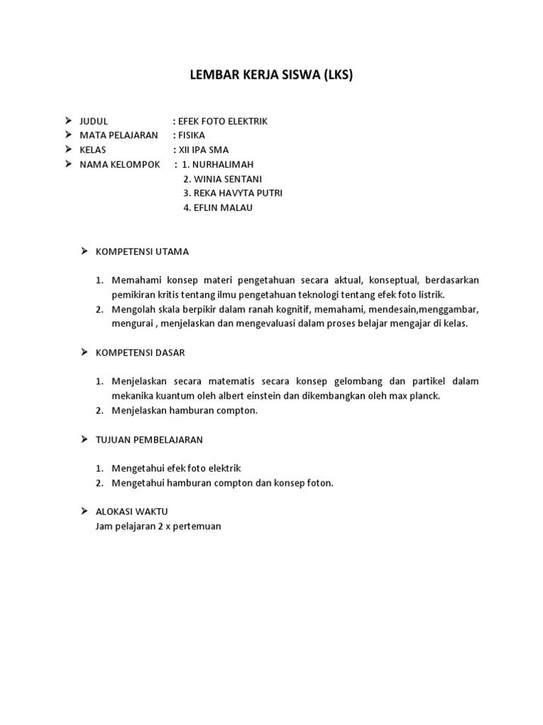 Lembar Kerja Siswa Dpap | PDF