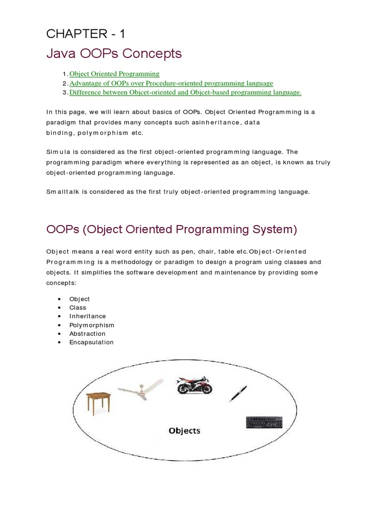 1) OOPS Concepts | PDF | Inheritance (Object Oriented Programming) | Constructor (Object ...