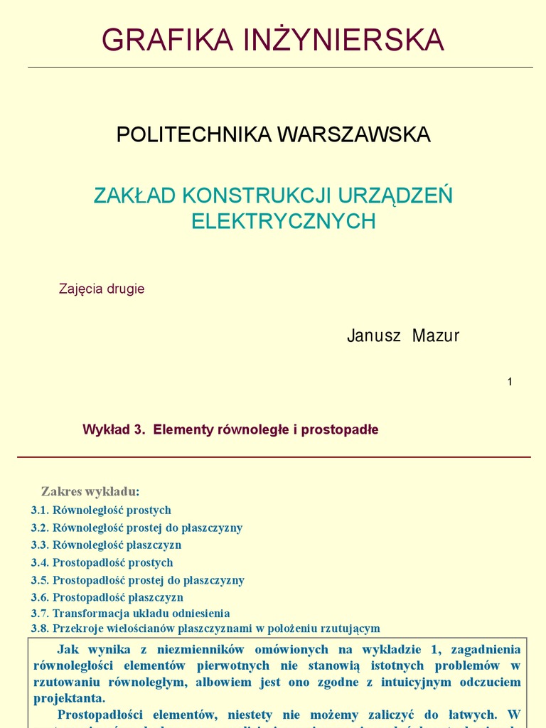 Wyklad Grafiki Inzynierskiej B | PDF Wyklad Grafiki Inzynierskiej B | PDF