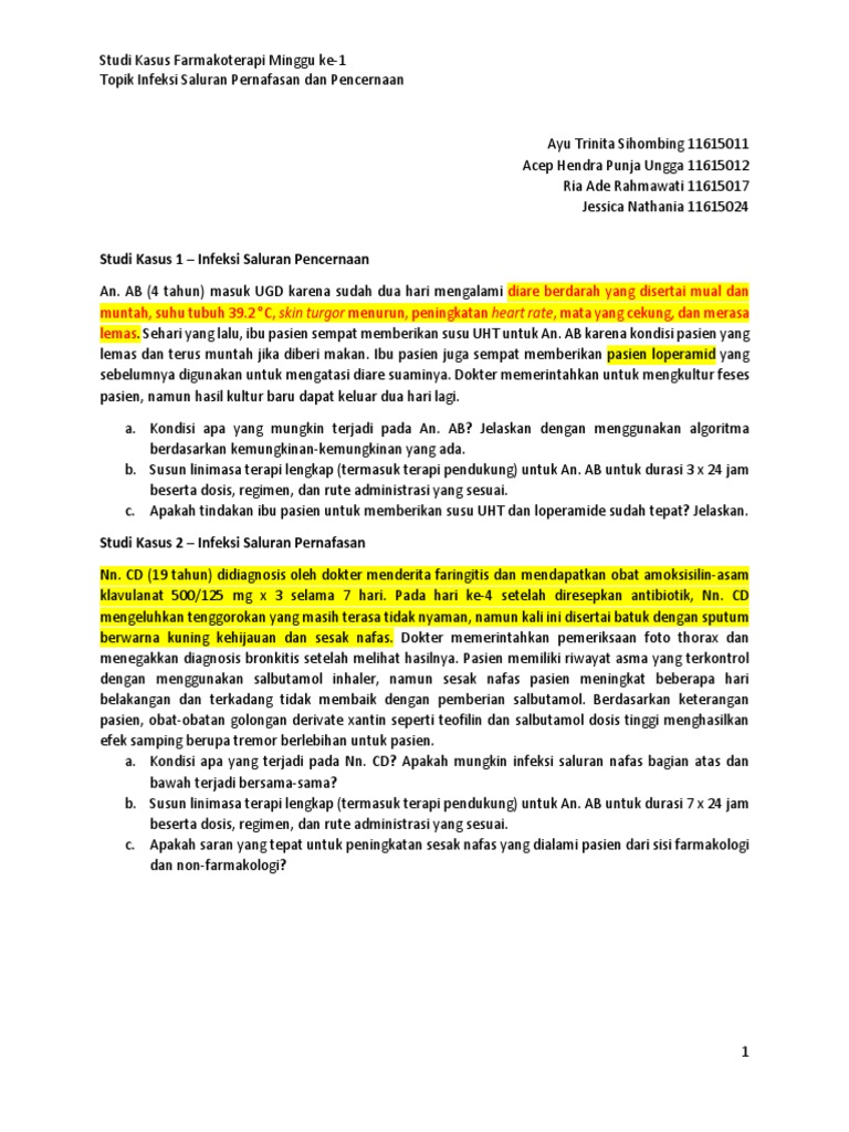 5-Studi Kasus Minggu 1 - Farmakoterapi Infeksi Saluran Pencernaan Dan ...